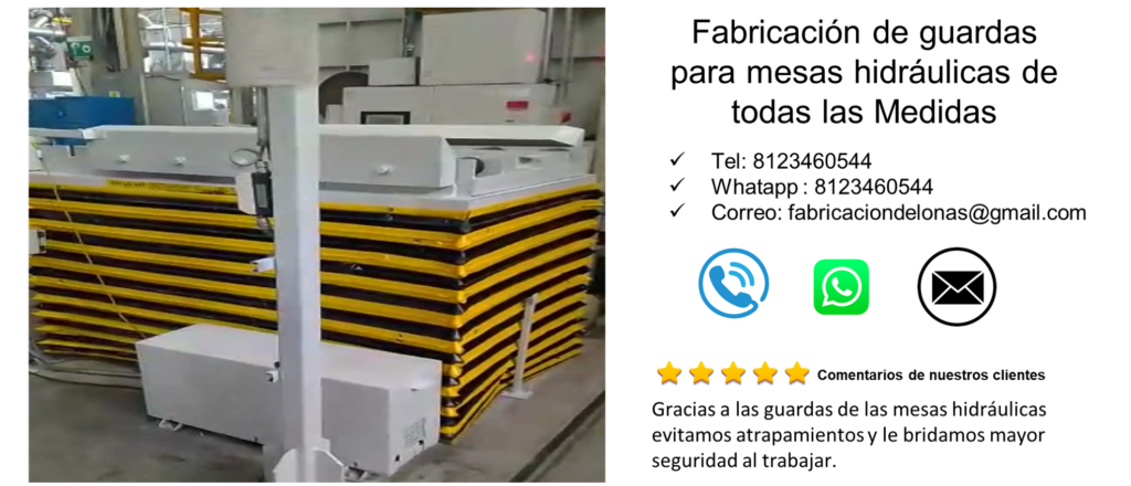 Guardas para mesas hidráulicas - Fabricante de Lonas